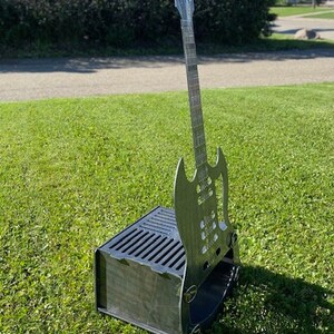 Outdoor Patio Fire Pit, Guitar Fire Pit, Guitar Gifts, Guitar Lover ...
