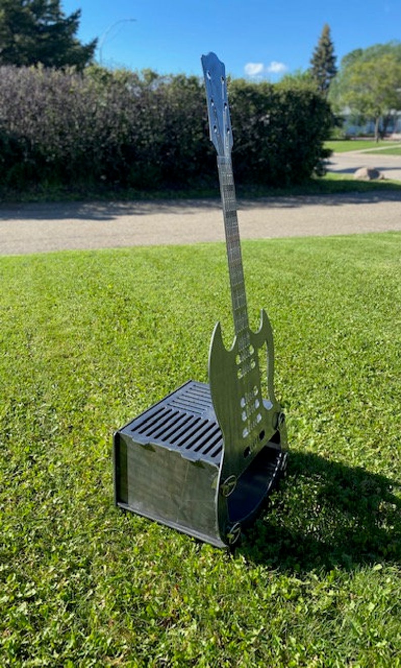 Outdoor Patio Fire Pit, Guitar Fire Pit, Guitar Gifts, Guitar Lover ...