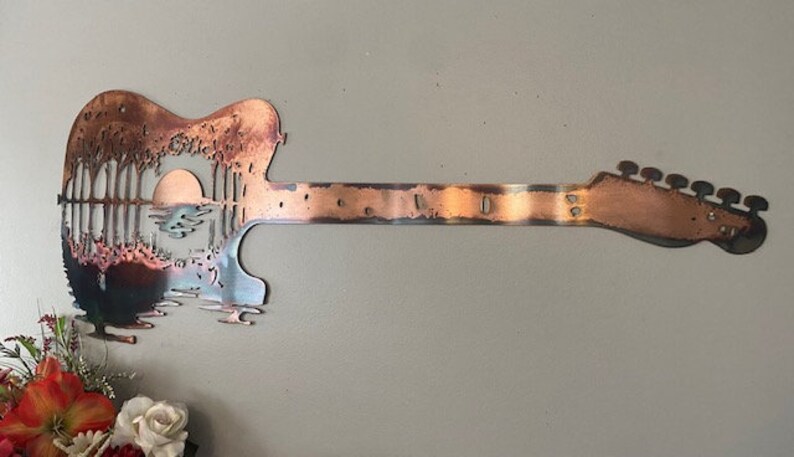 Abstract Guitar Metal Wall Art | Metal Guitar Art | Abstract Guitar ...