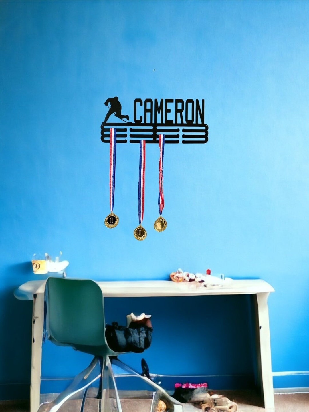 Hockey Medal Hanger, Personalized Medal Hanger, Medal Display, Sports ...