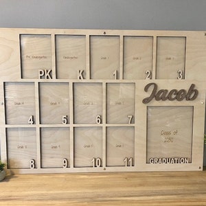 School Years Picture Frame, K-12 Picture Frame, Grade School Picture ...