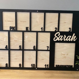 School Years Picture Frame, K-12 Picture Frame, Grade School Picture ...