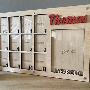 Baby First Year Picture Frame, Personalized Baby Photo Frame, Photo ...