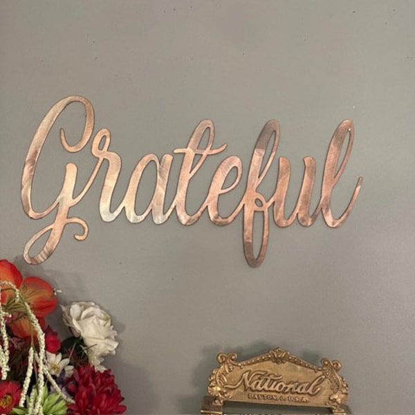 Grateful Word Art - Etsy
