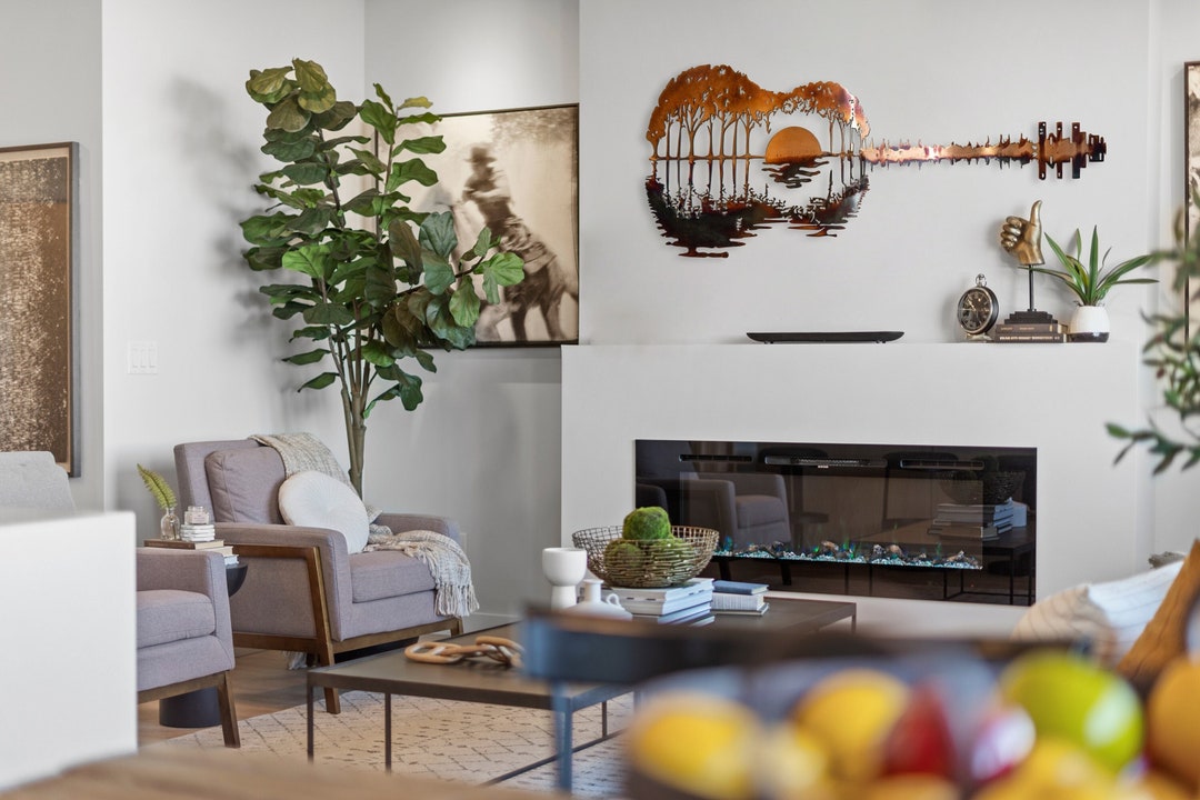 Abstract Guitar Metal Wall Art | Metal Guitar Art | Abstract Guitar ...