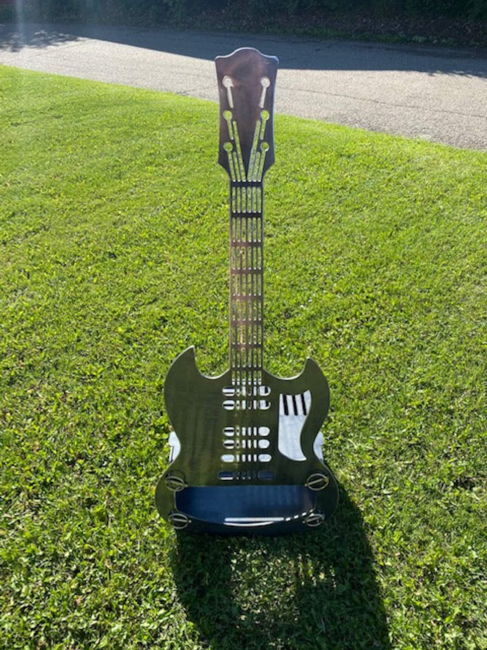 Outdoor Patio Fire Pit, Guitar Fire Pit, Guitar Gifts, Guitar Lover ...
