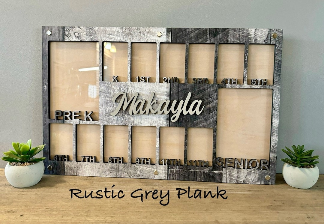 School Years Photo Picture Frame Prek-12 K-12 Customizable Wall Art - Etsy