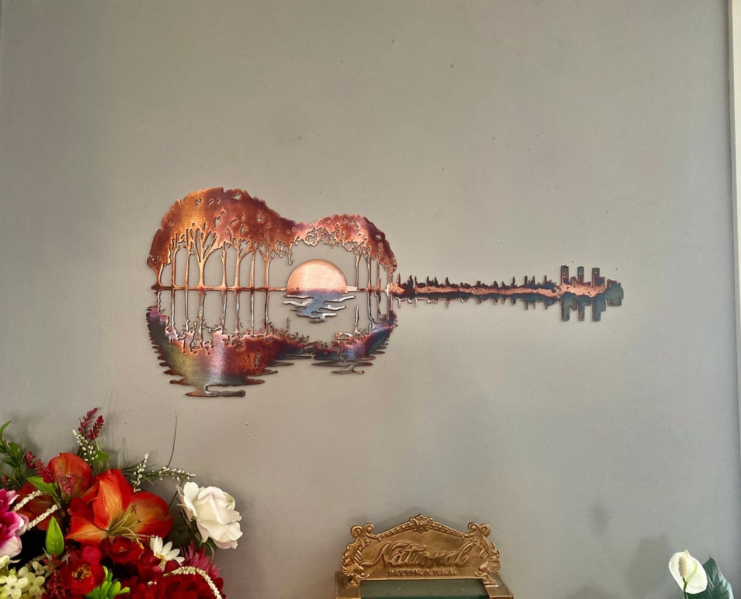 Metal Guitar Art | Abstract Guitar Wall Art | Guitarist Art | Gift for ...