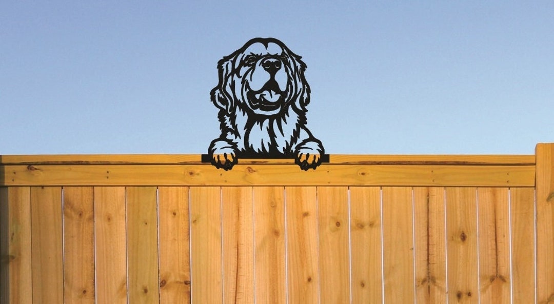 Peeking Dog, Golden Retrievers, Yard Art, Garden Decor, Metal Yard Art ...