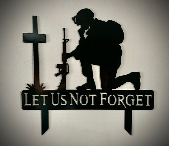 Fallen Soldier Symbol Silhouette