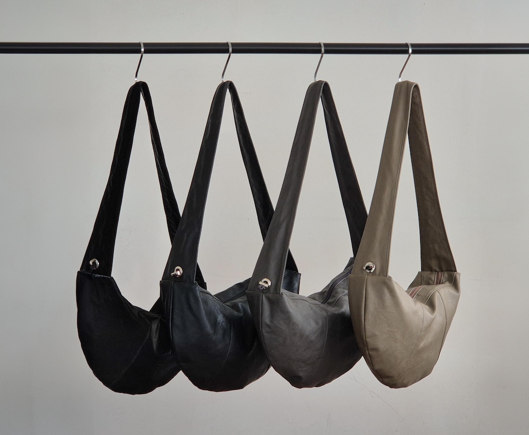 Half Moon Crossbody Bag for Women, Convertible 2-in-1 Bag, Vegan ...