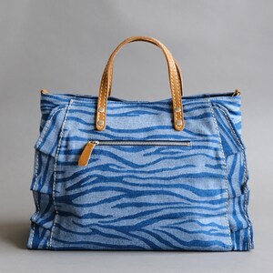 Denim Ruffle Handbag, Denim Shoulder Bag, Jean Crossbody Purse, Canvas ...