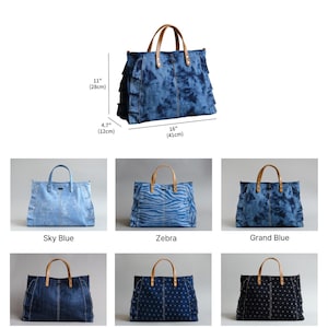 Denim Ruffle Handbag, Denim Shoulder Bag, Jean Crossbody Purse, Canvas ...