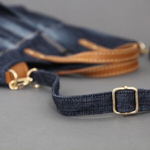 Denim Handbag Ruffle Denim Jean Tote Bag Canvas Tote Bag for - Etsy