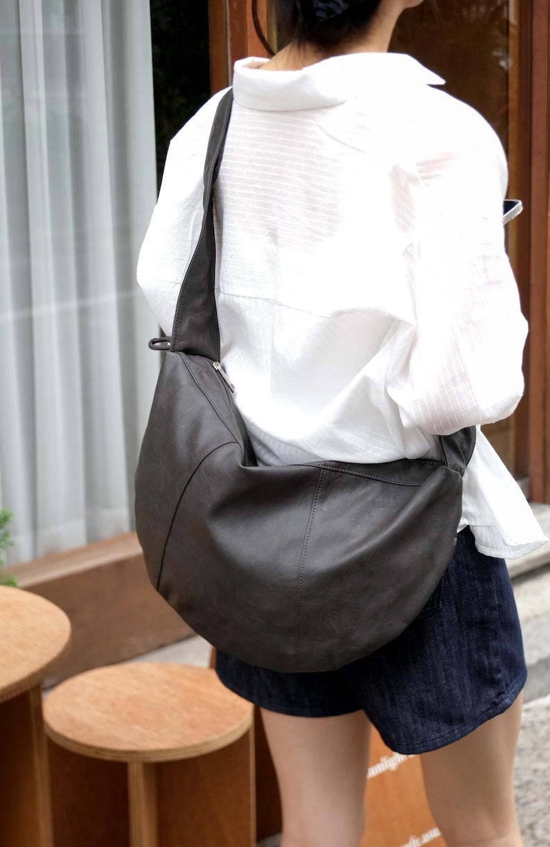 Half Moon Crossbody Bag for Women, Convertible 2-in-1 Bag, Vegan ...