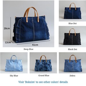 Denim Ruffle Handbag, Denim Shoulder Bag, Jean Crossbody Purse, Canvas ...