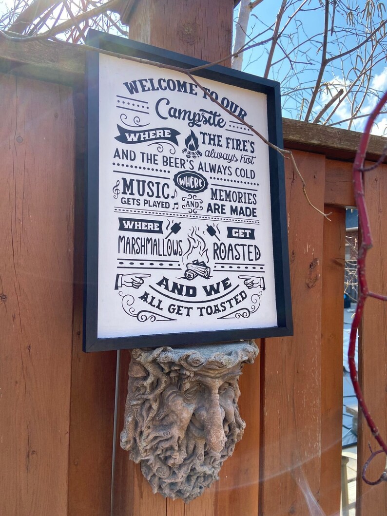 Wooden Campsite Rules Sign, RV, Trailer, Camping Sign - Etsy