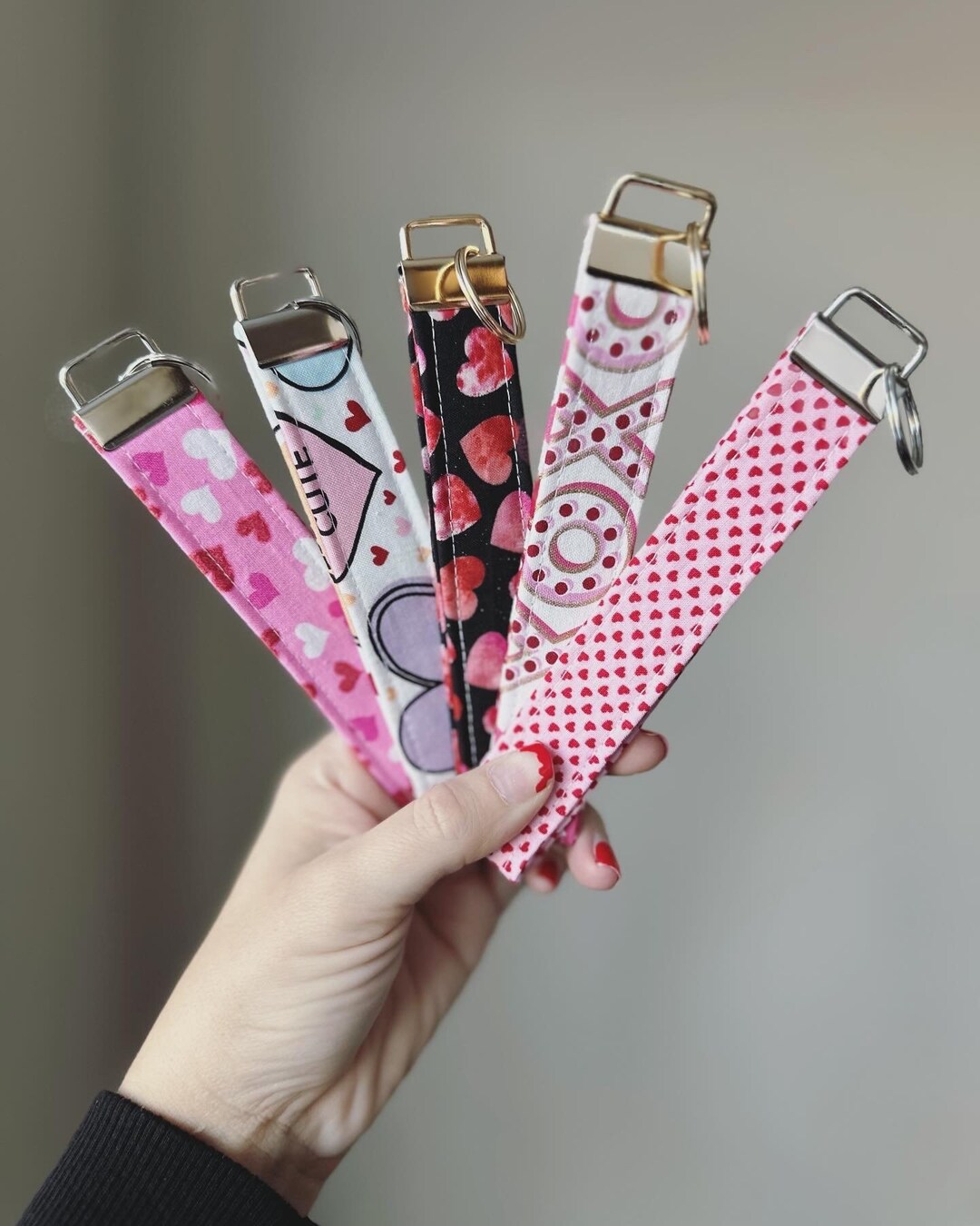 Handmade Fabric Keyfob | Fabric Keychain |wristlet Keychain | Keyfob ...