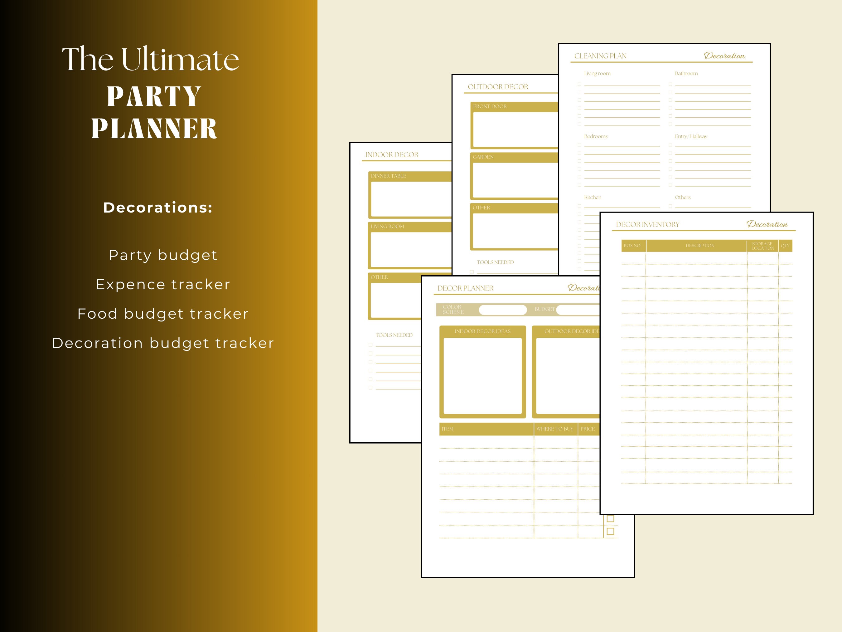 Universal Party Planner PDF Printable Party Planner Everything You Need ...