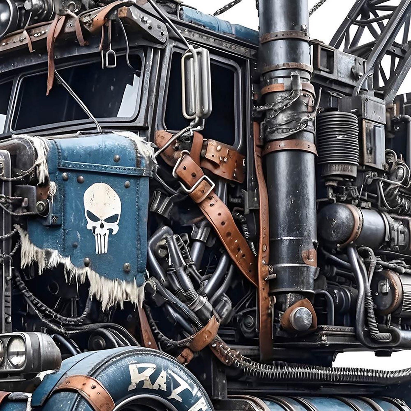Crane Truck and Mad Helper Transport, Cool Tow Truck, Patchwork Design ...