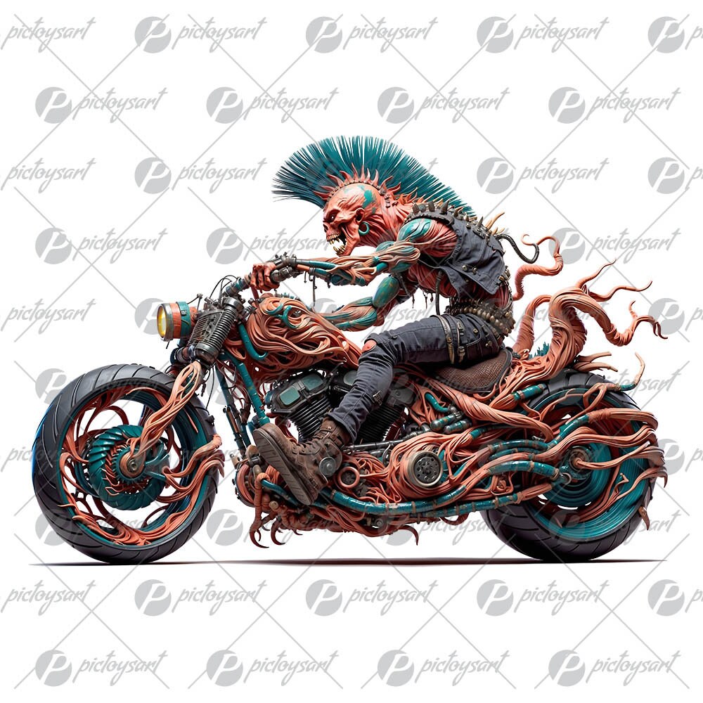 Fear Motorcycle, Skeleton Rider, Monster on Motorbike, Road Horror ...