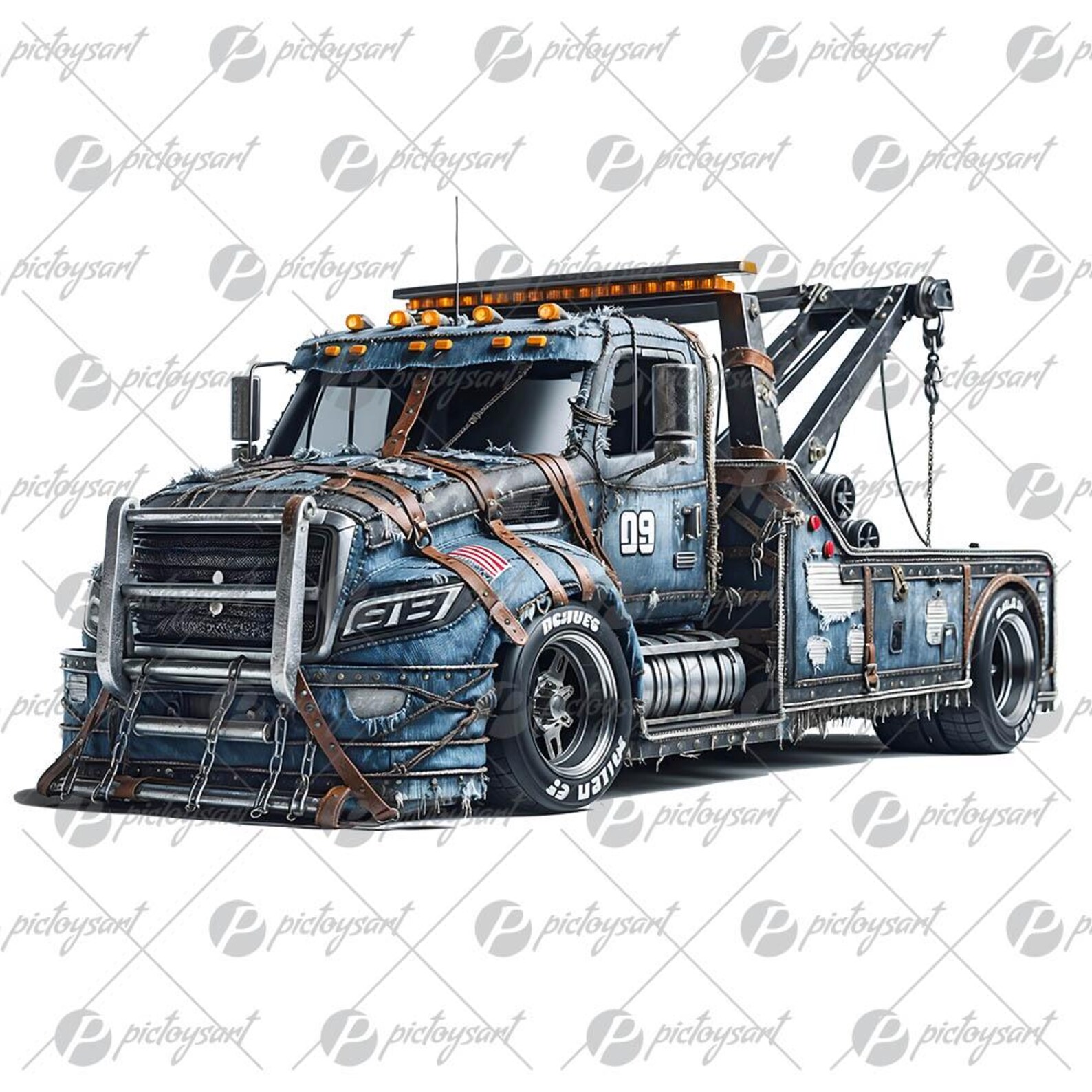 Speed Tow Truck, Crane Truck and Mad Helper Transport, Patchwork Design ...
