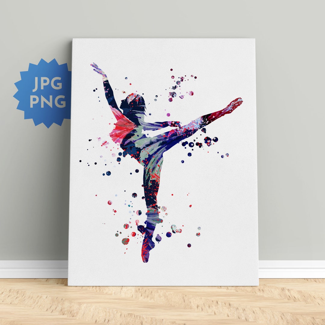 Dancing Wall Art, Dance Room Decor, Dancer Print, Dancing Girl ...