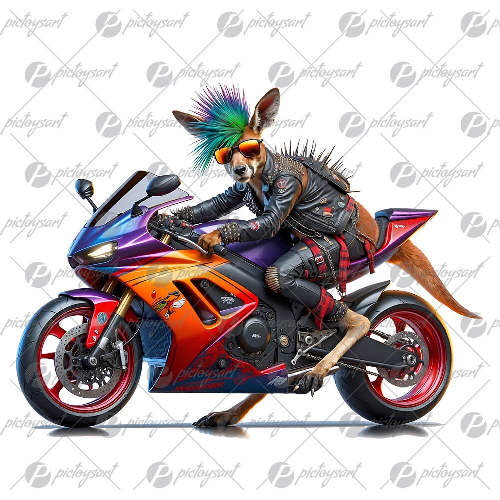 4 PNG Motorbike Bundle, Animals on Motorcycle, Ostrich, Giraffe ...