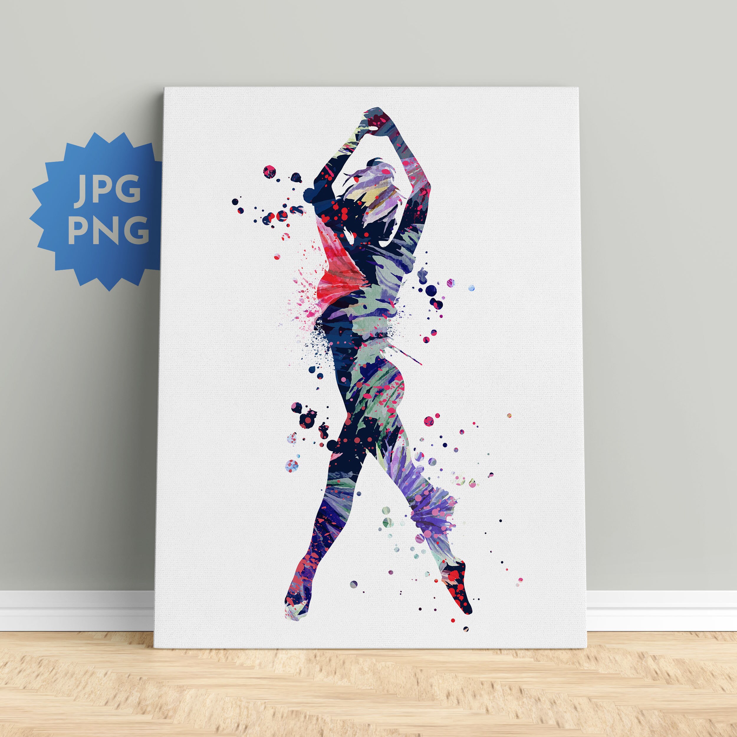 Dancer Print, Dance Printable, Dancing Girl Wall Art, Dance Room Decor ...