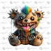 Bear Crazy, Funny Art, Cartoon Bear, Wild Smiling Punk Teddy Bear ...