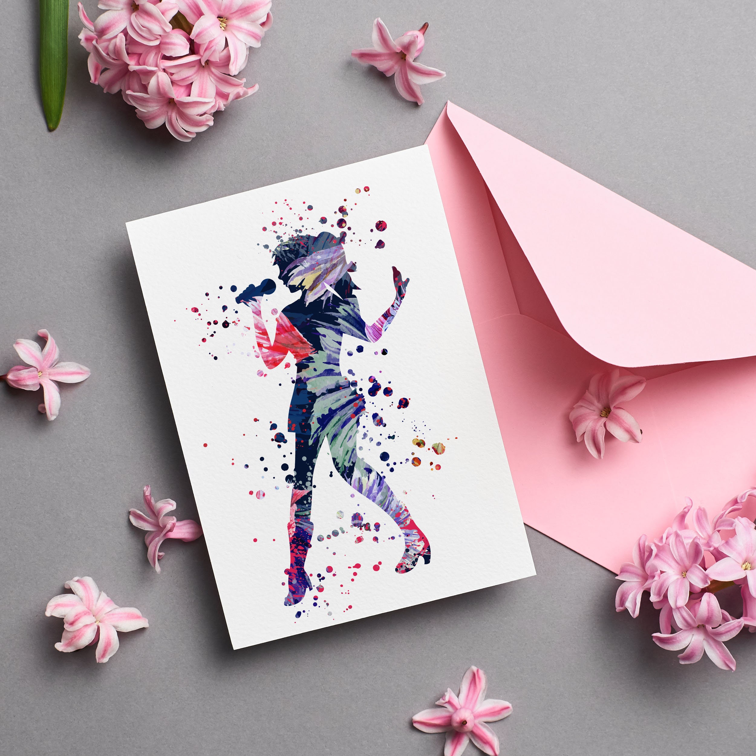 Girl Singing Print, Singer Gifts, Music Girl, Music Prints Wall Art ...