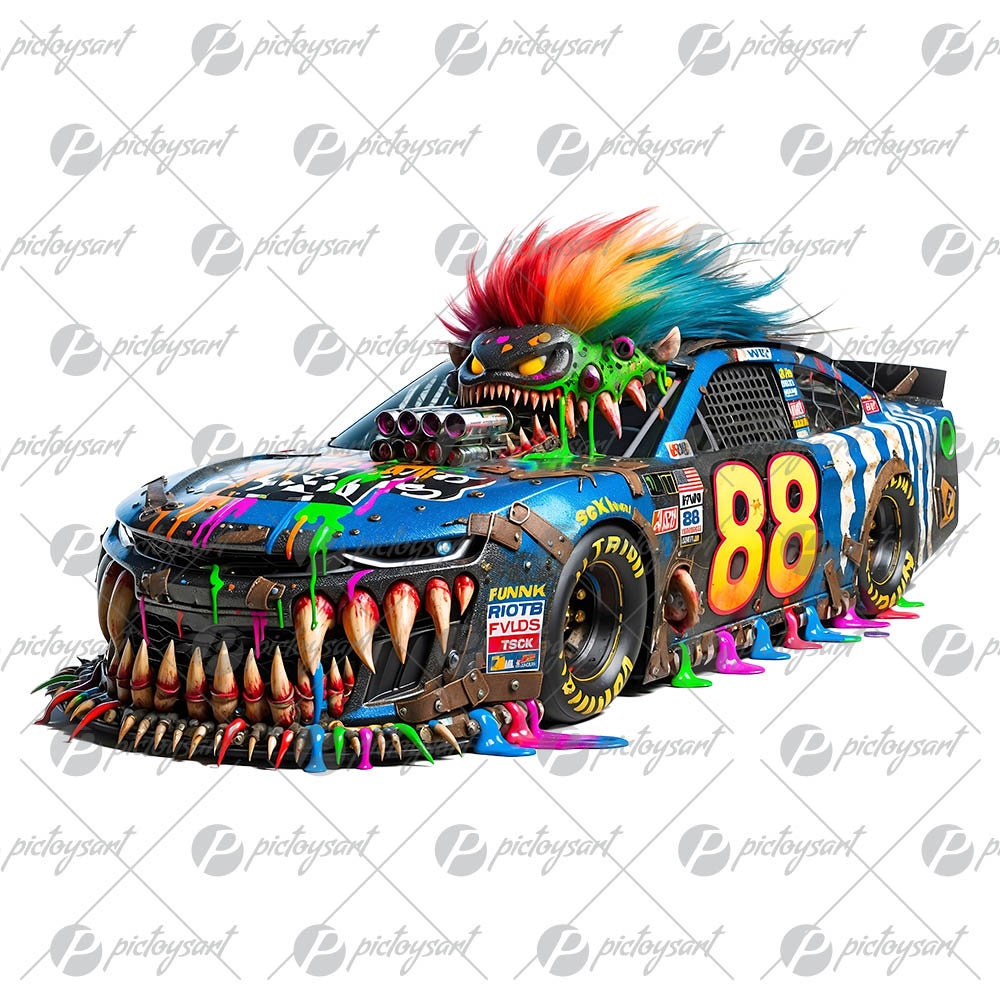 Racing Car Monster, Sportcar Punk, Road Beast, Gift for Boys ...