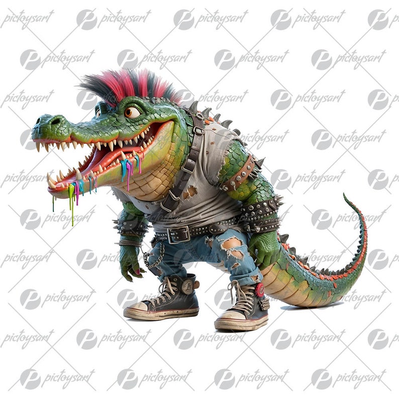 Crocodile Punk, Croco Jaws and Toothy Monster, Road Beast, Cool Reptile ...
