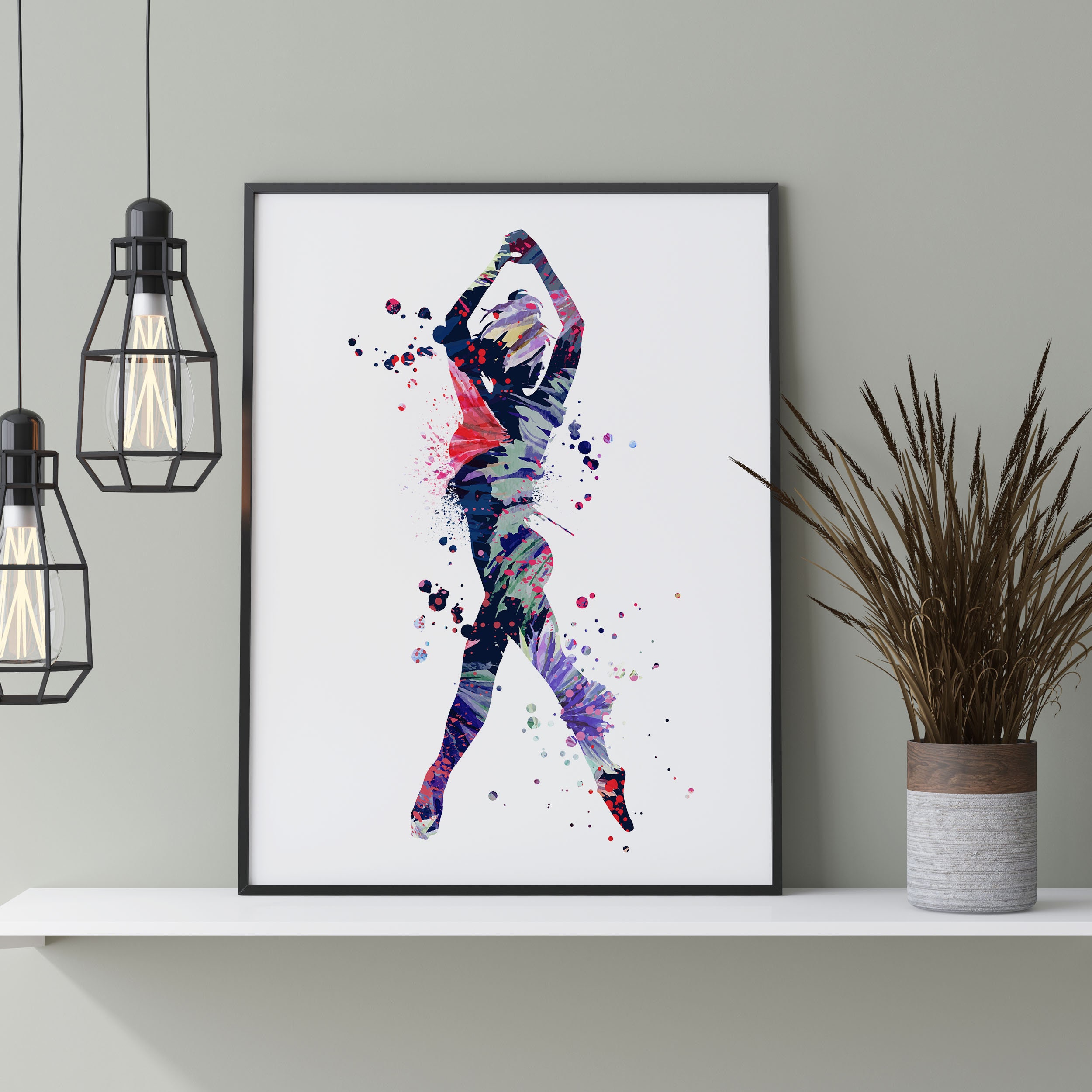 Dancer Print, Dance Printable, Dancing Girl Wall Art, Dance Room Decor ...