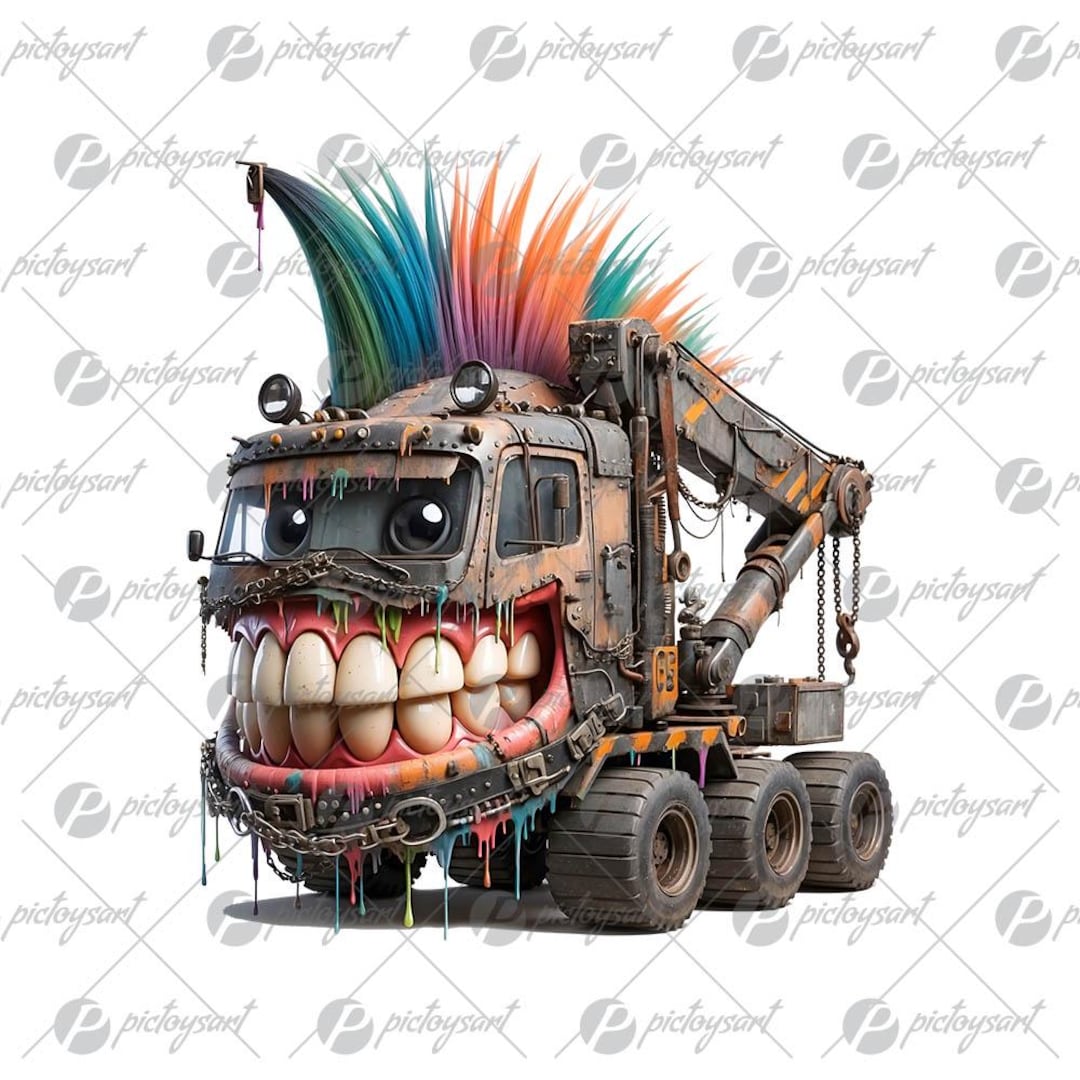 Tow Truck Punk, Crane Truck and Mad Helper Transport, Cool Road Beast ...