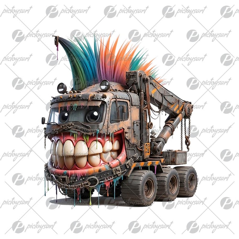 Tow Truck Punk, Crane Truck and Mad Helper Transport, Cool Road Beast ...