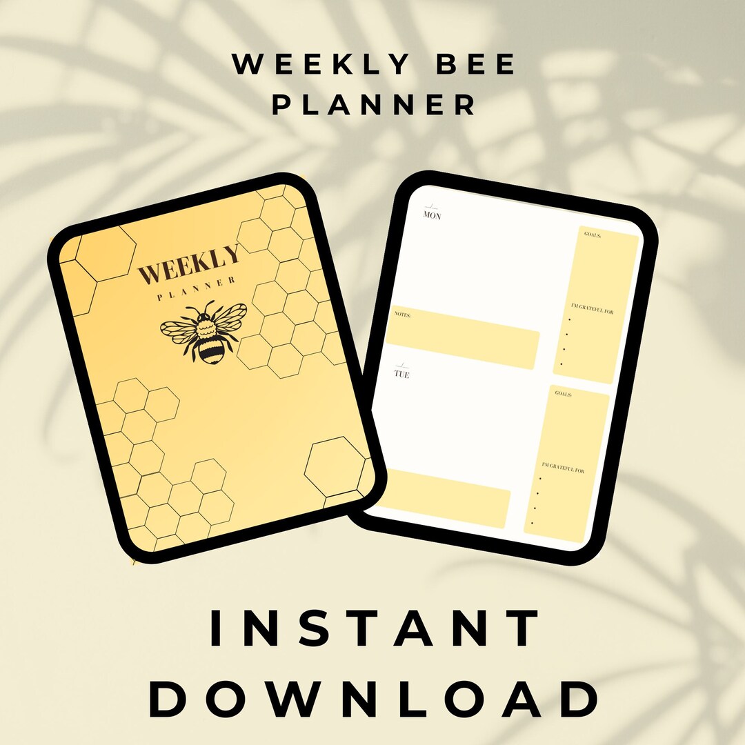 Weekly Bee Planner INSTANT DOWNLOAD - Etsy