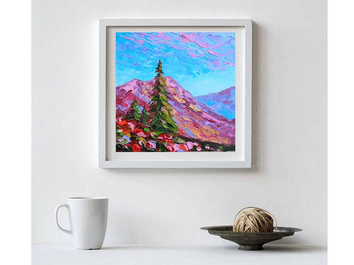 Colorado Painting Rocky Mountains Original Art Wall Art Hiking | Etsy