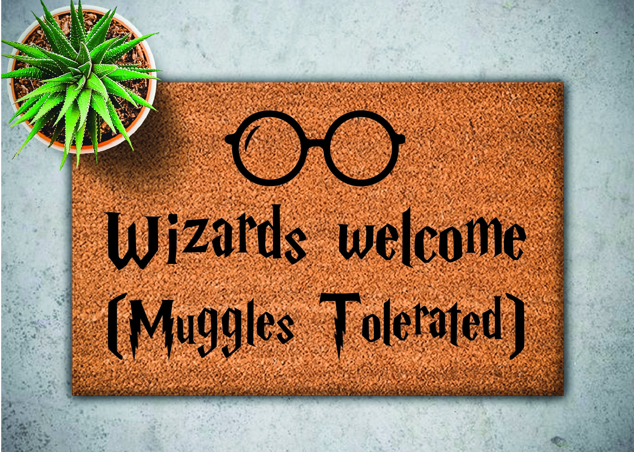 Wizards Welcome Muggles Tolerated Doormat wizards welcome | Etsy