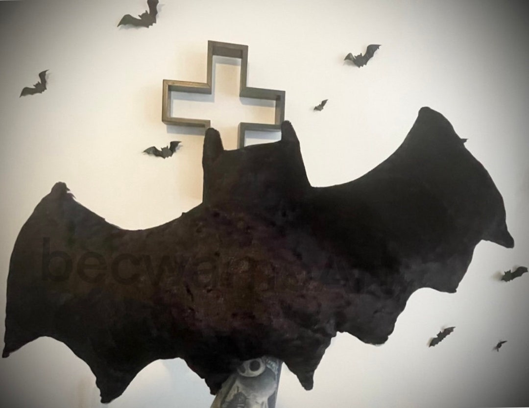 BIG Reversible Bat Shaped Pillow , Halloween Spooky Scary Cushion ...