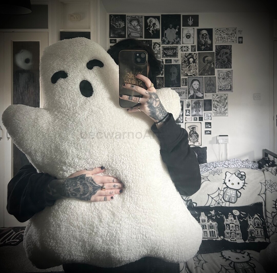 HUGE Ghost Cushion 80CM / Pillow Halloween Spooky Scary Decor Christmas ...