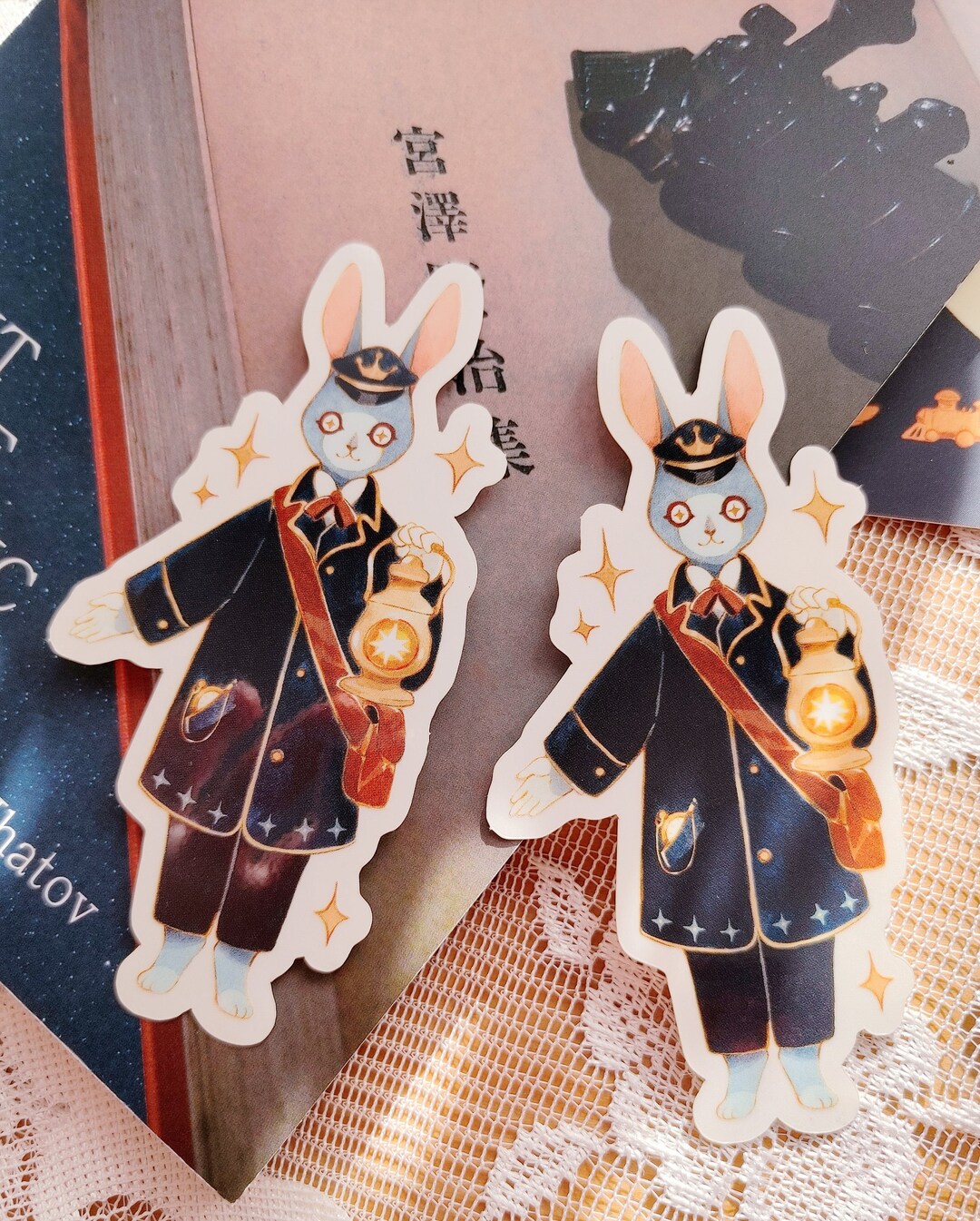 Clear Sticker Galatic Railroad Rabbit - Etsy