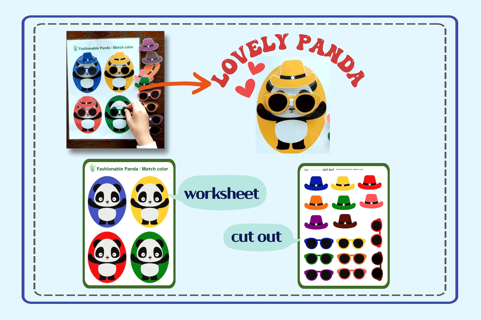 Toddler Color Busy Book printable Panda Color Book Toddler | Etsy