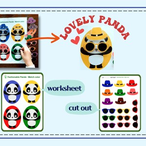 Toddler Color Busy Book printable Panda Color Book Toddler | Etsy