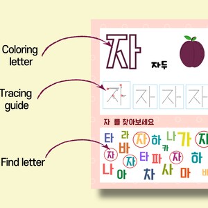 Korean Learning Printable, Korean Tracing, Hangul Worksheets, Hangul ...