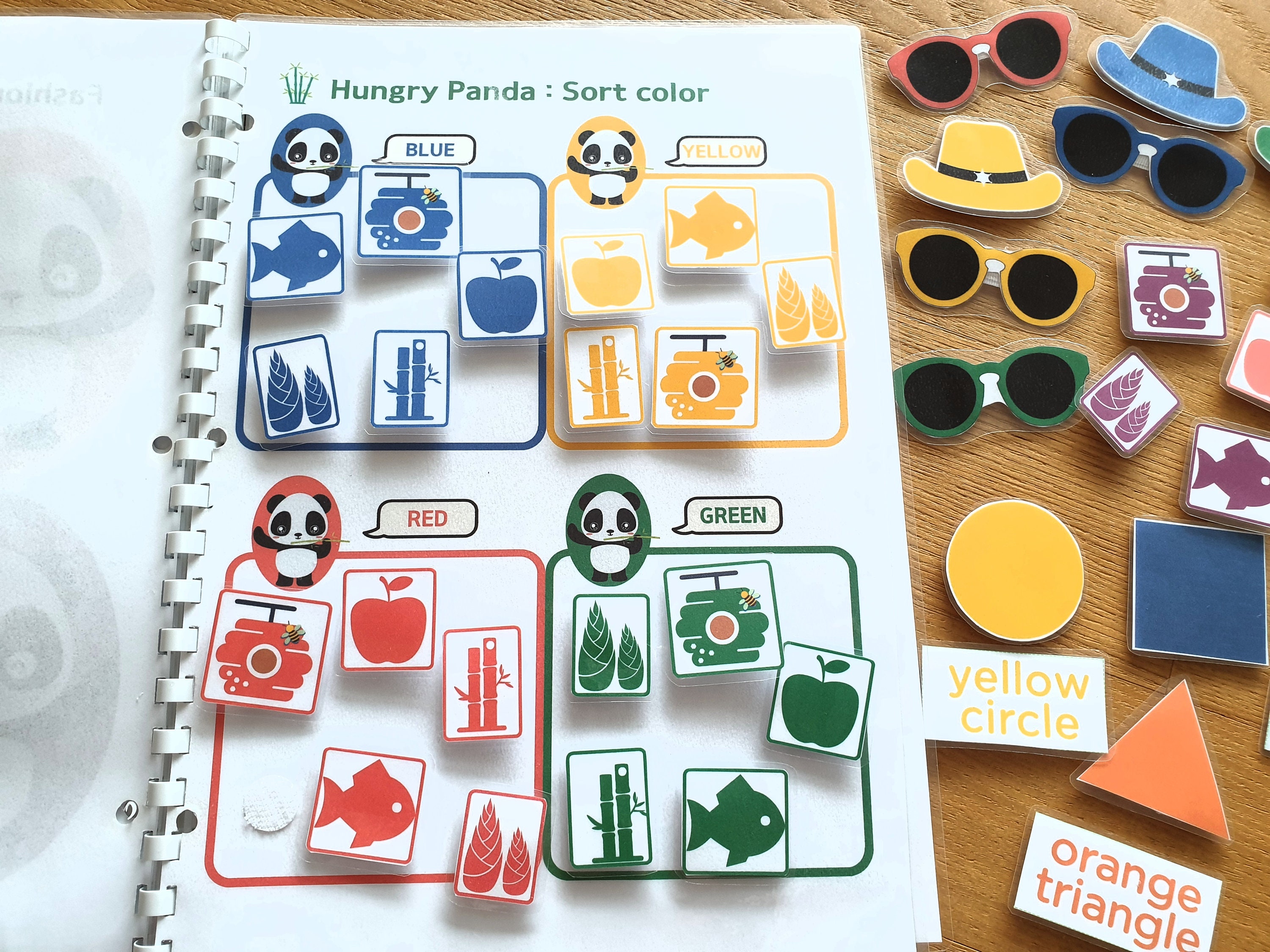 Toddler Color Busy Book Printable, Panda Color Book, Toddler Learning ...