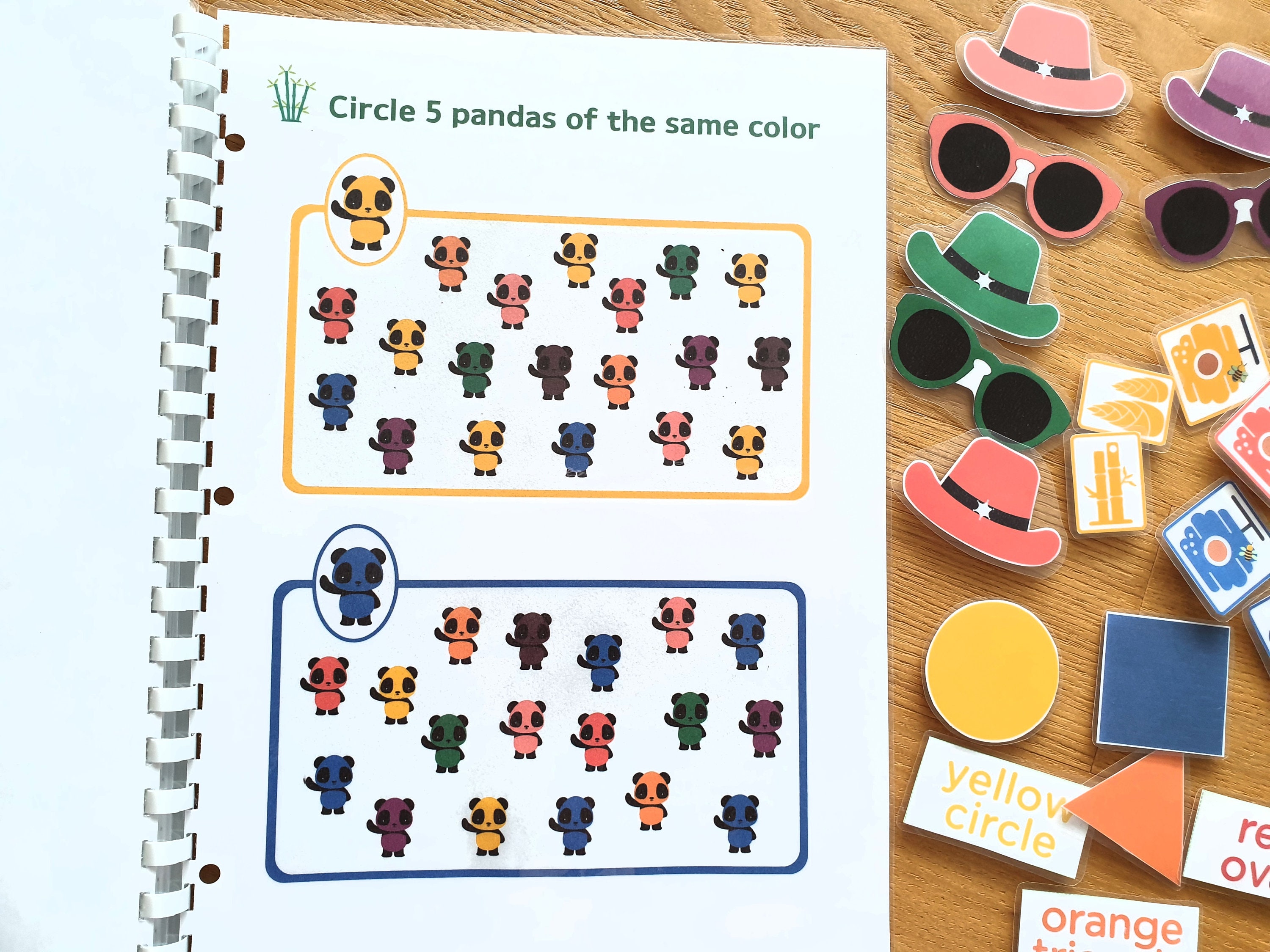 Toddler Color Busy Book Printable, Panda Color Book, Toddler Learning ...