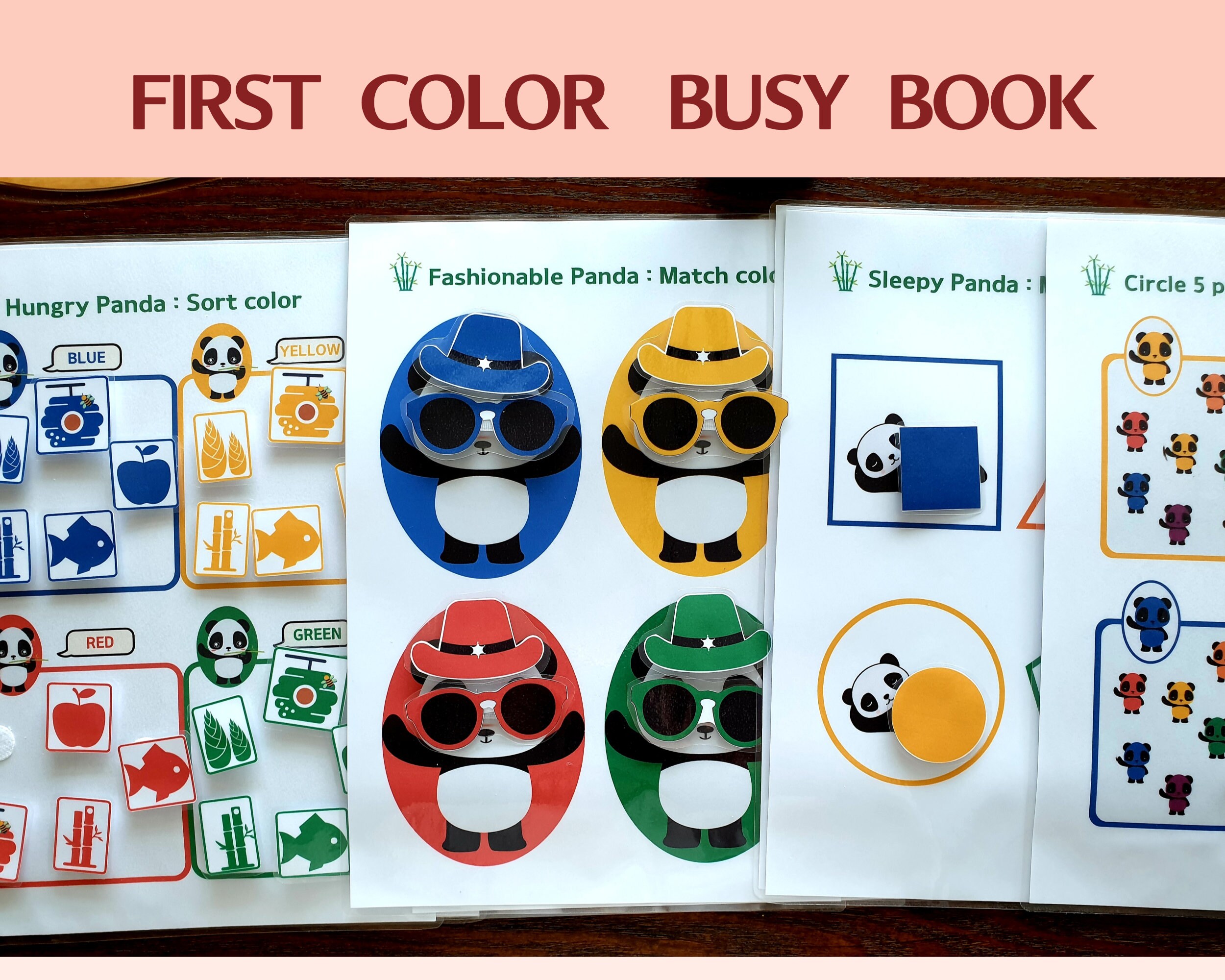 Toddler Color Busy Book printable Panda Color Book Toddler | Etsy