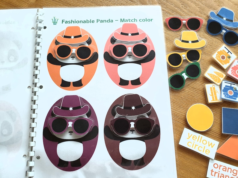 Toddler Color Busy Book Printable, Panda Color Book, Toddler Learning ...