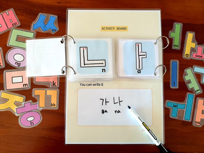 Korean Learning Printable Korean Tracing Hangul Worksheets - Etsy
